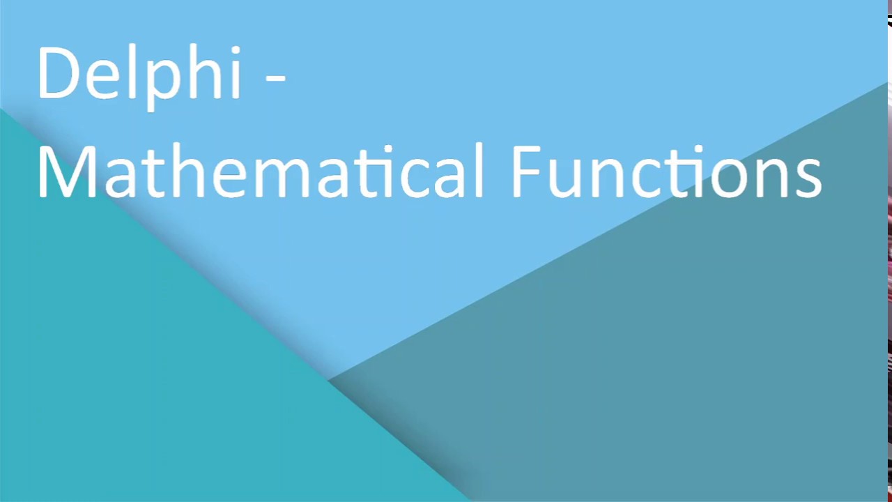 Delphi - Mathematical functions