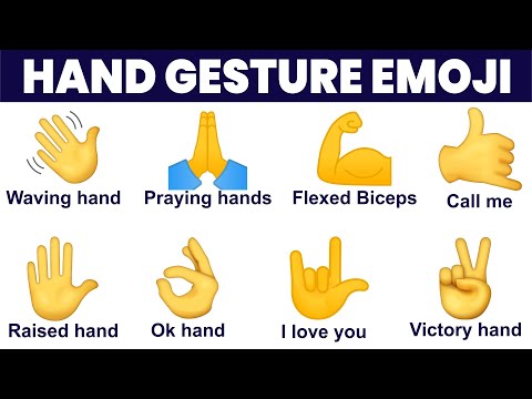 Hand gesture emojis and hand signs | Social Media Hand Gesture Emoji in English