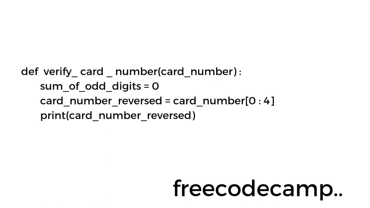 lmplementing the Luhn Algorithm | Python Beta Certification | Step 10