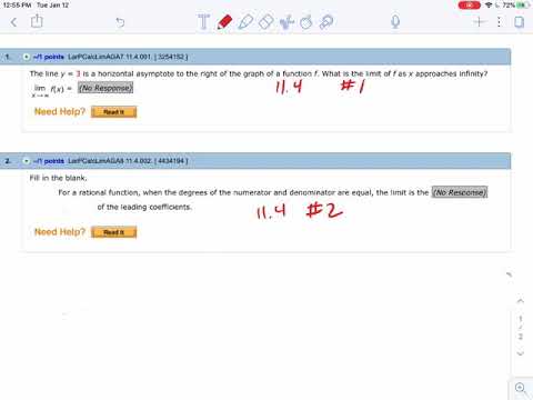 11.4 #1 and #2 WebAssign
