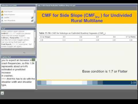 Webinar 06 July 7 HSM Applications to Rural Mulitlane Highways