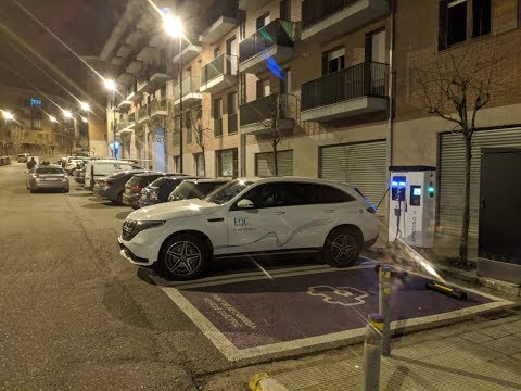 Endesa JuicePass 50kW DC charge in the Spanish Pyrenees Pont de Suert #EQC2Madrid