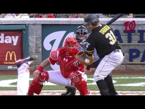 Tabata hit by pitch, breaks perfect game