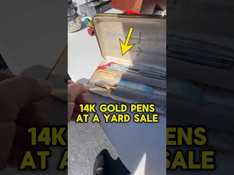 GARAGE SALE SCORE… 14k Gold Pens‼️ #yardsale #garagesale
