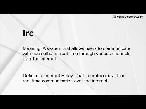 Irc Meaning