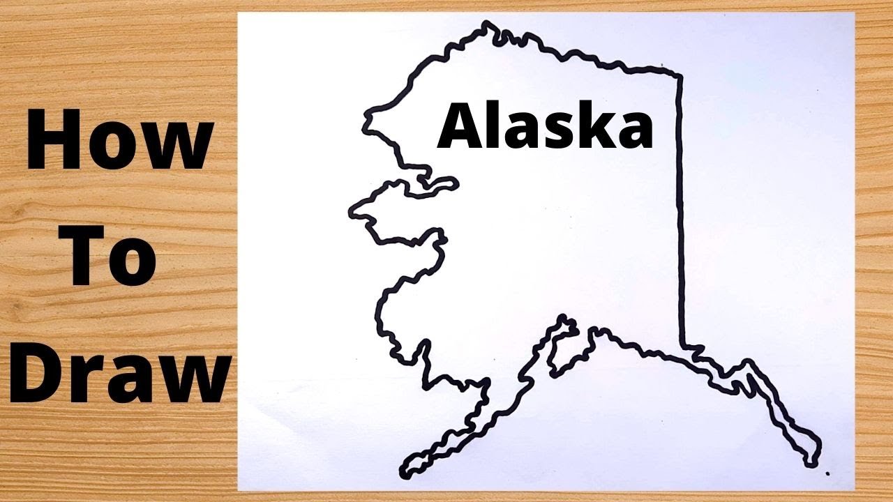 Drawing Alaska Map (US State) - Easy Trick