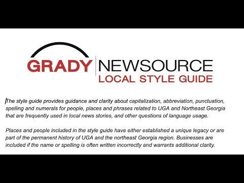 Local Style Guide Tutorial