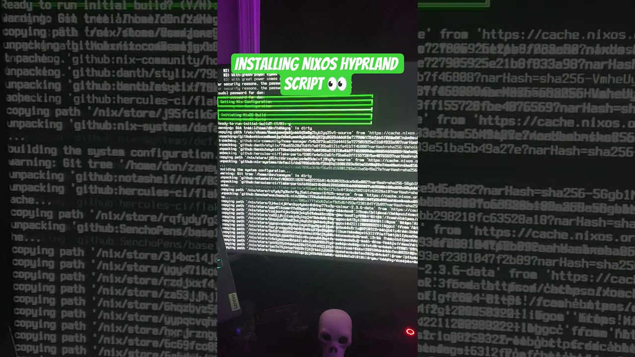Installing NixOs w/ Hyprland for the first time 👀😎💯 #nixos #linux #hyprland
