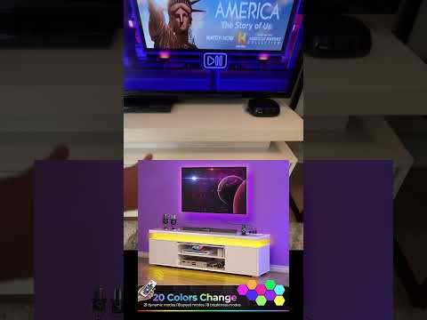 Amazon TV Stand Short #bedroomfurniture #ikeahack Rolanstar TV Stand with LED Lights & Power Outlet