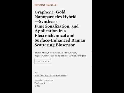 Graphene–Gold Nanoparticles Hybrid—Synthesis, Functionalization, and Application in a... | RTCL.TV