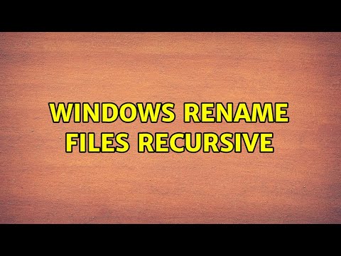 Windows rename files recursive