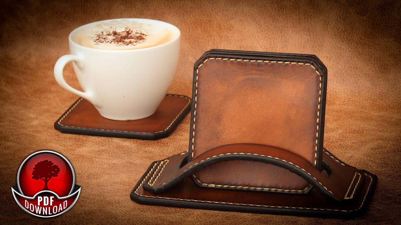 Making Leather Coaster Set / Pattern Templates