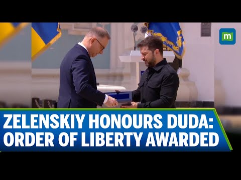 Zelenskiy Awards Polish President Andrzej Duda with Ukraine’s Order of Liberty