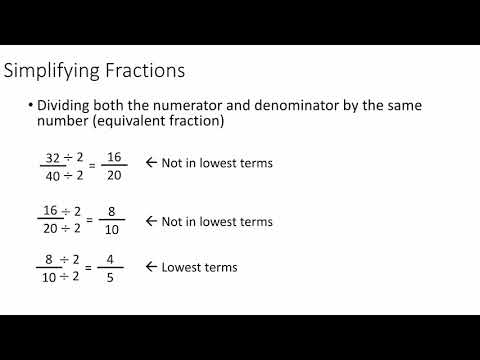 Simplifying Fractions