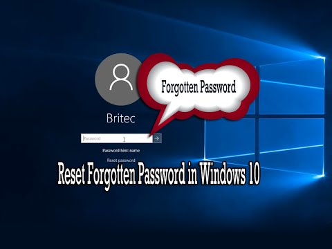 Reset Forgotten Password in Windows 10