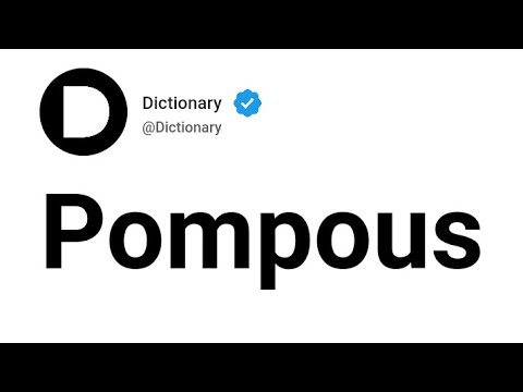 Pompous Meaning In English