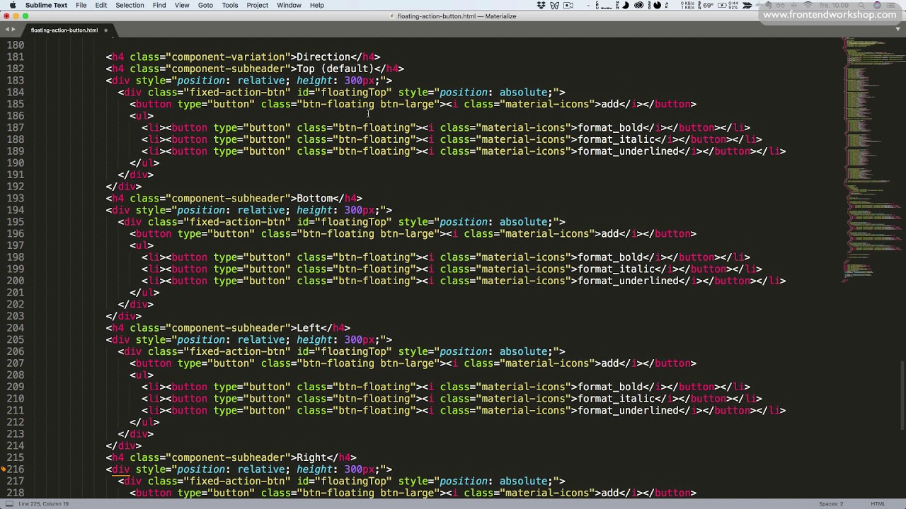 Materialize: Components – Floating Action Button