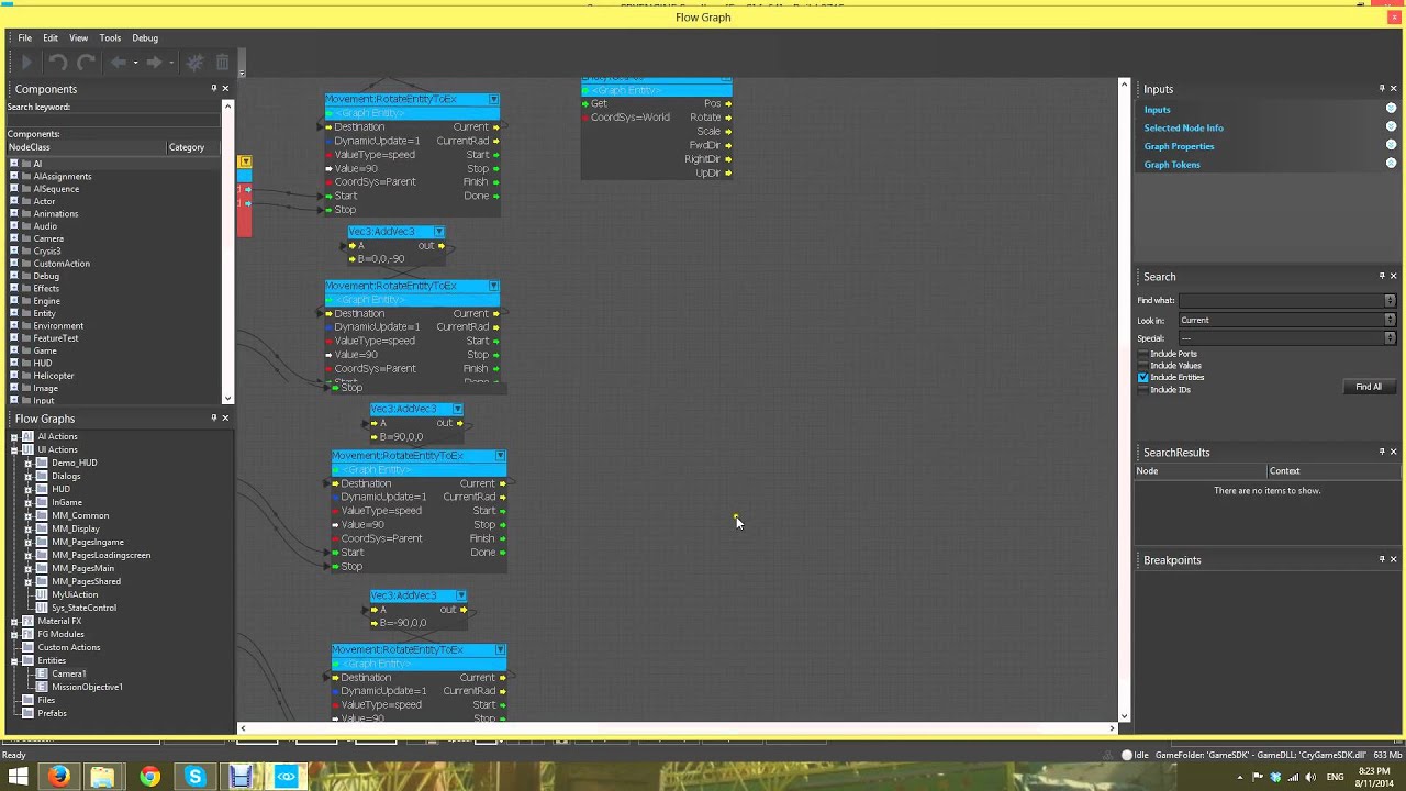 Cryengine FlowGraph Setup for Radar System