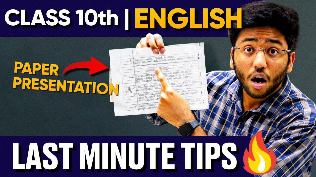 Last Minute Tips for Class 10 English Exam: Essential Hacks for Success ...