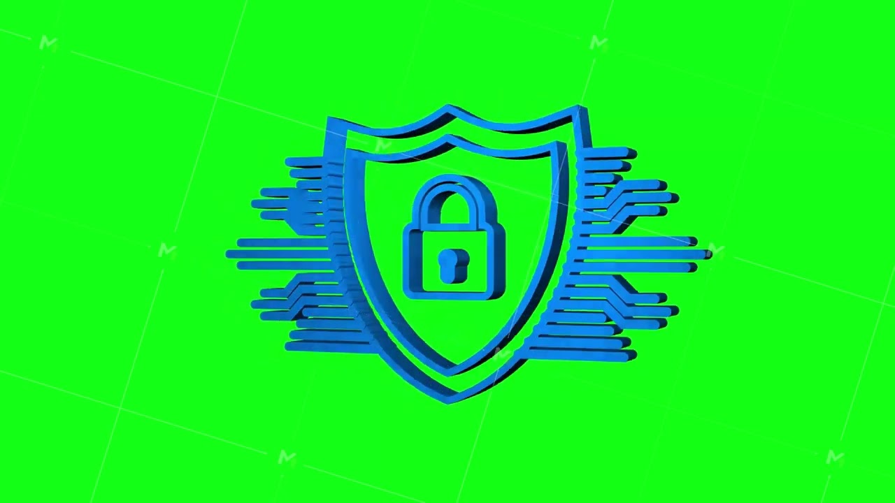 Cyber security logo with shield and check mark. Security shield. Motion graphics.