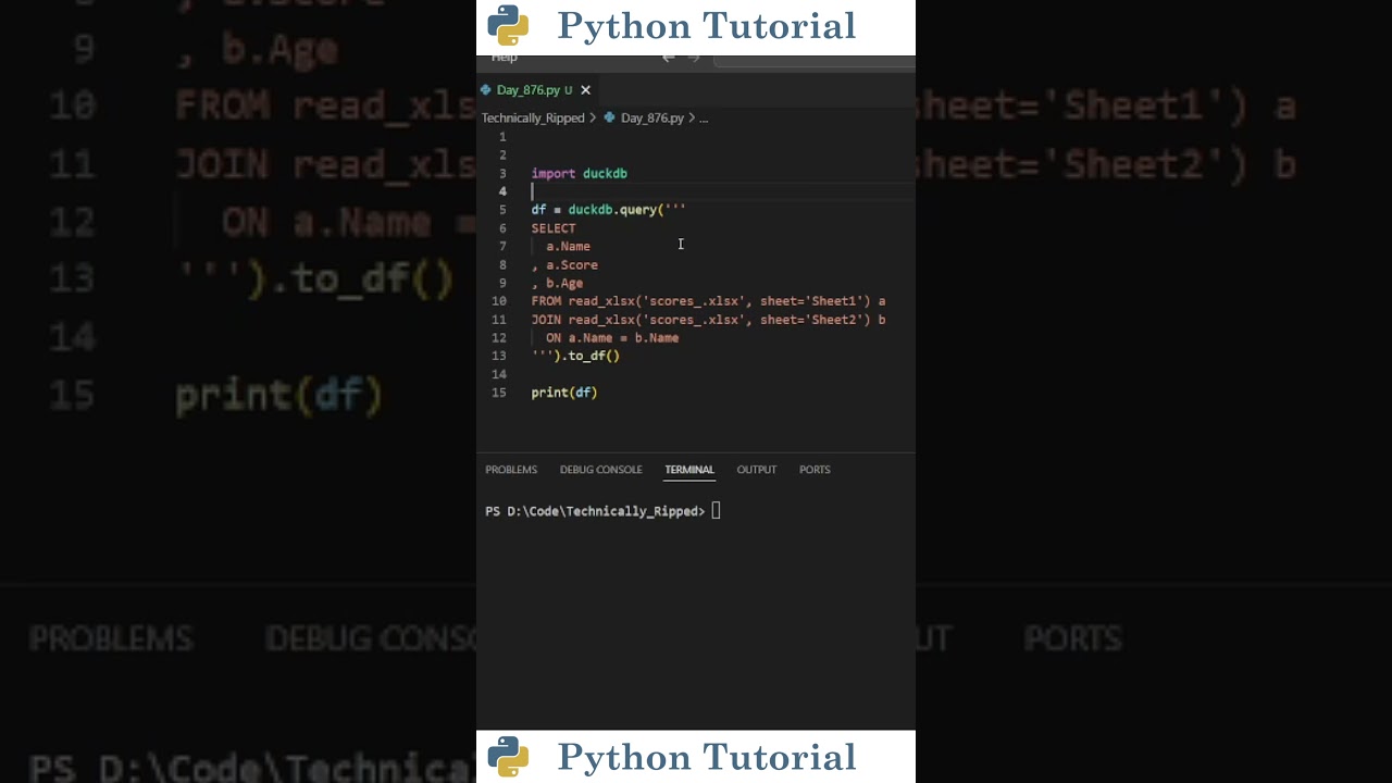 How to Query Multiple Excel Sheets in DuckDB | Python Tutorial