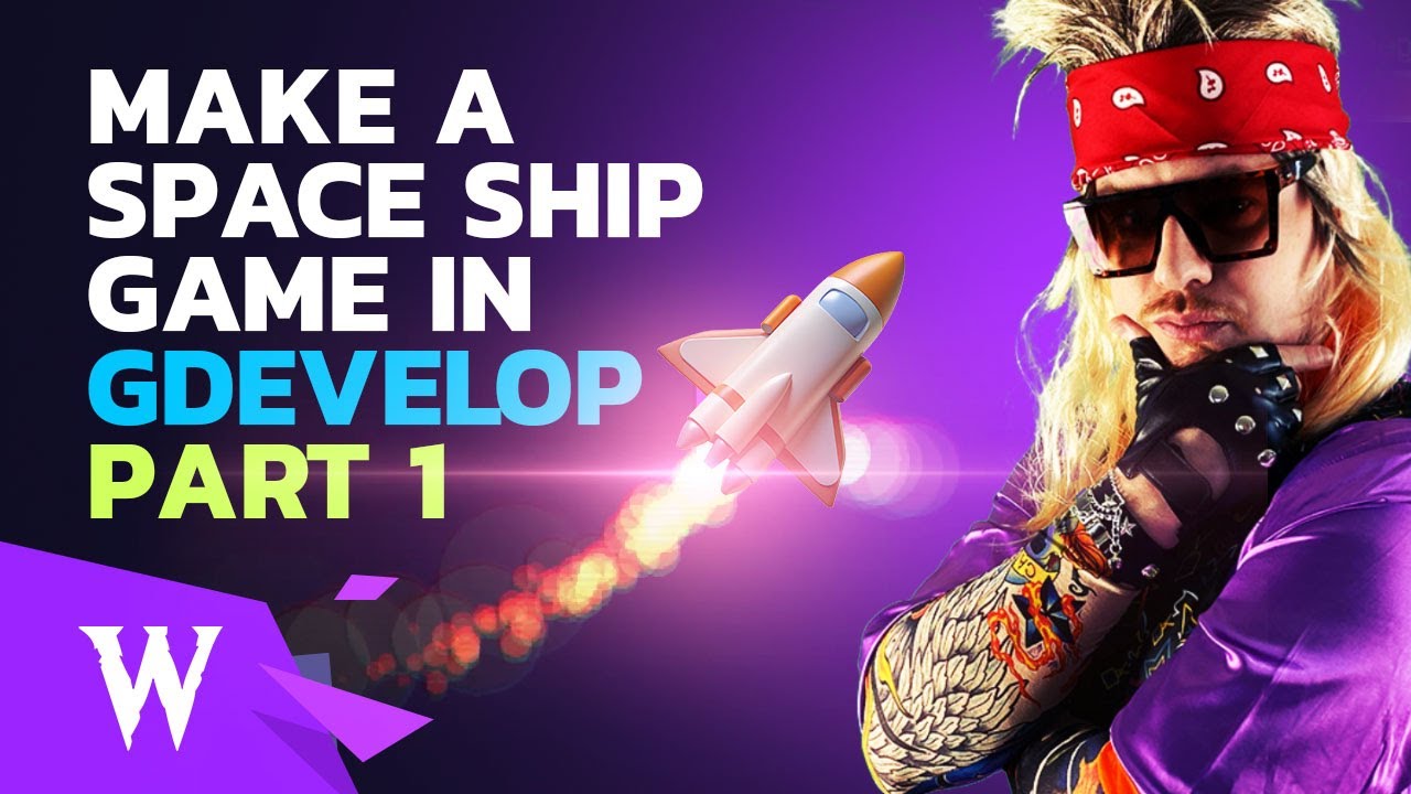 How to Make a Space Ship Physics Game Part 1 - GDevelop Tutorial - No Code Game Engine