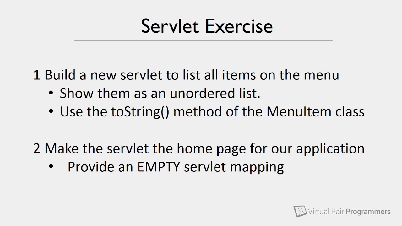Java Web Development 2nd ed course extract - Servlet Exercise