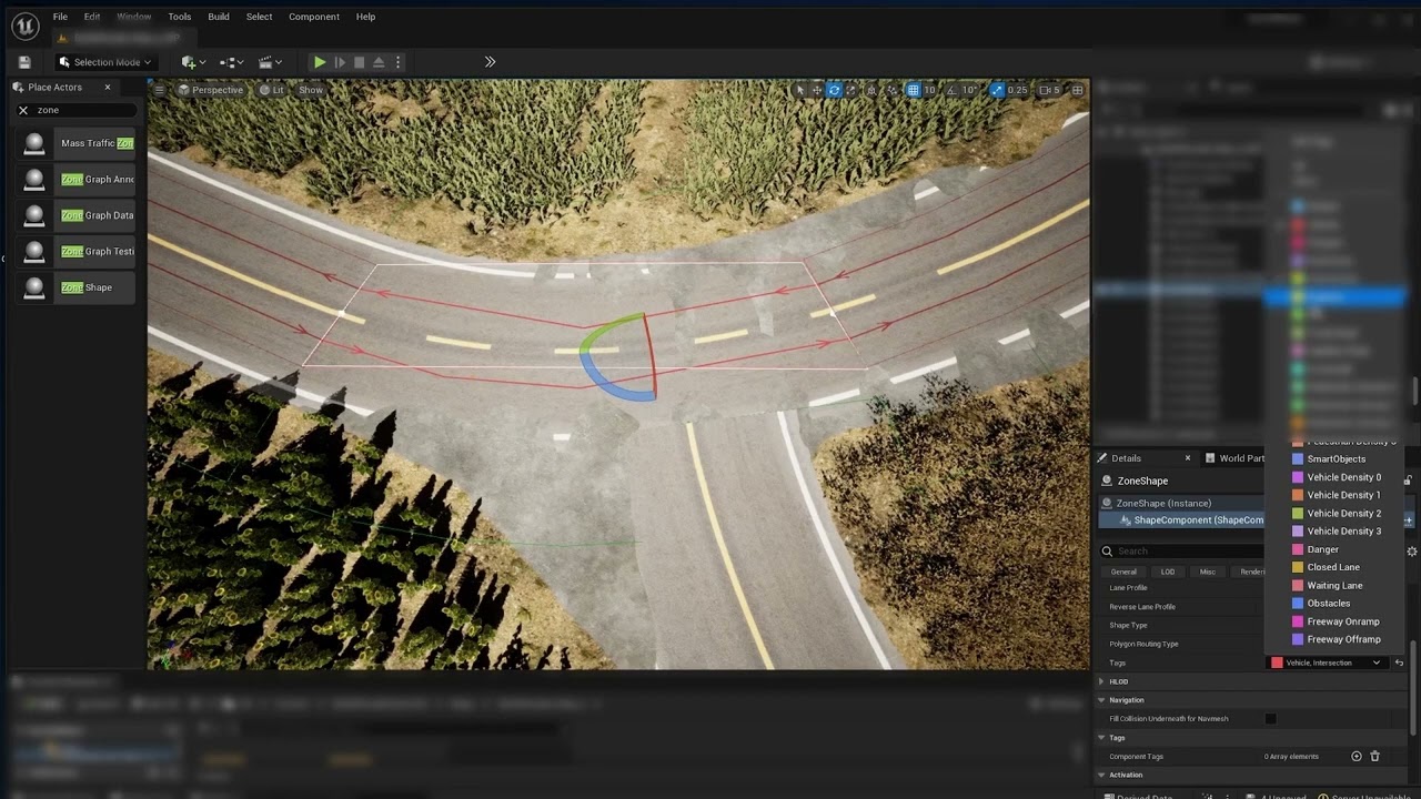 Creating Zonegraphs Intersections in UE5