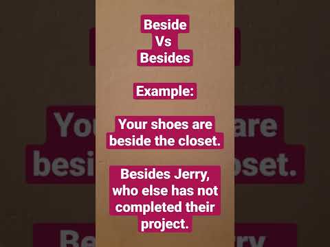 # Confused Words# Beside vs Besides # Step in to ங்lish#shorts#