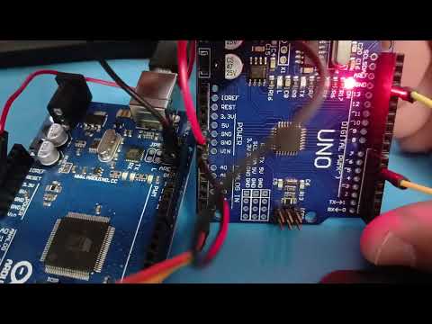 "Arduino Uno to Mega I2C Communication: Control LED with Button""I2C using just a few wires.