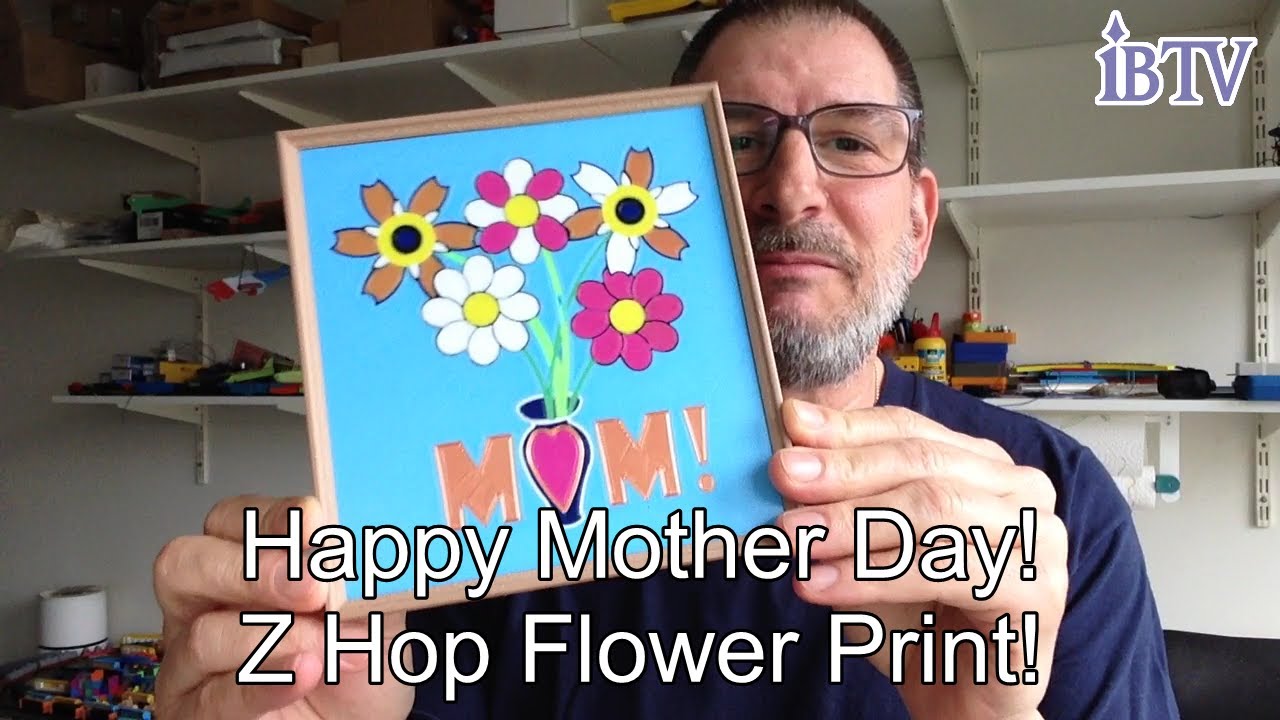 Mothers Day Flower Gift Z Hop Multicolor 3D Print with ANY 3D Printer!