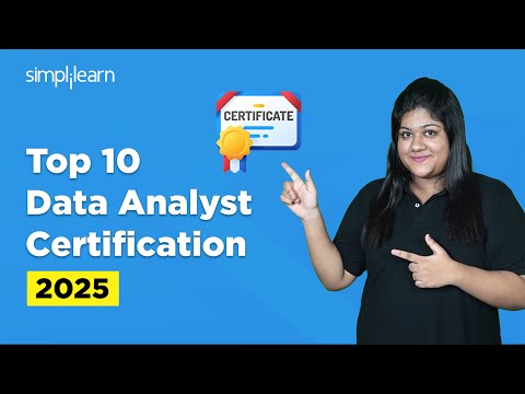 Top 10 Data Analyst Certification For 2025 | Best Data Analyst Certification Courses| Simplilearn