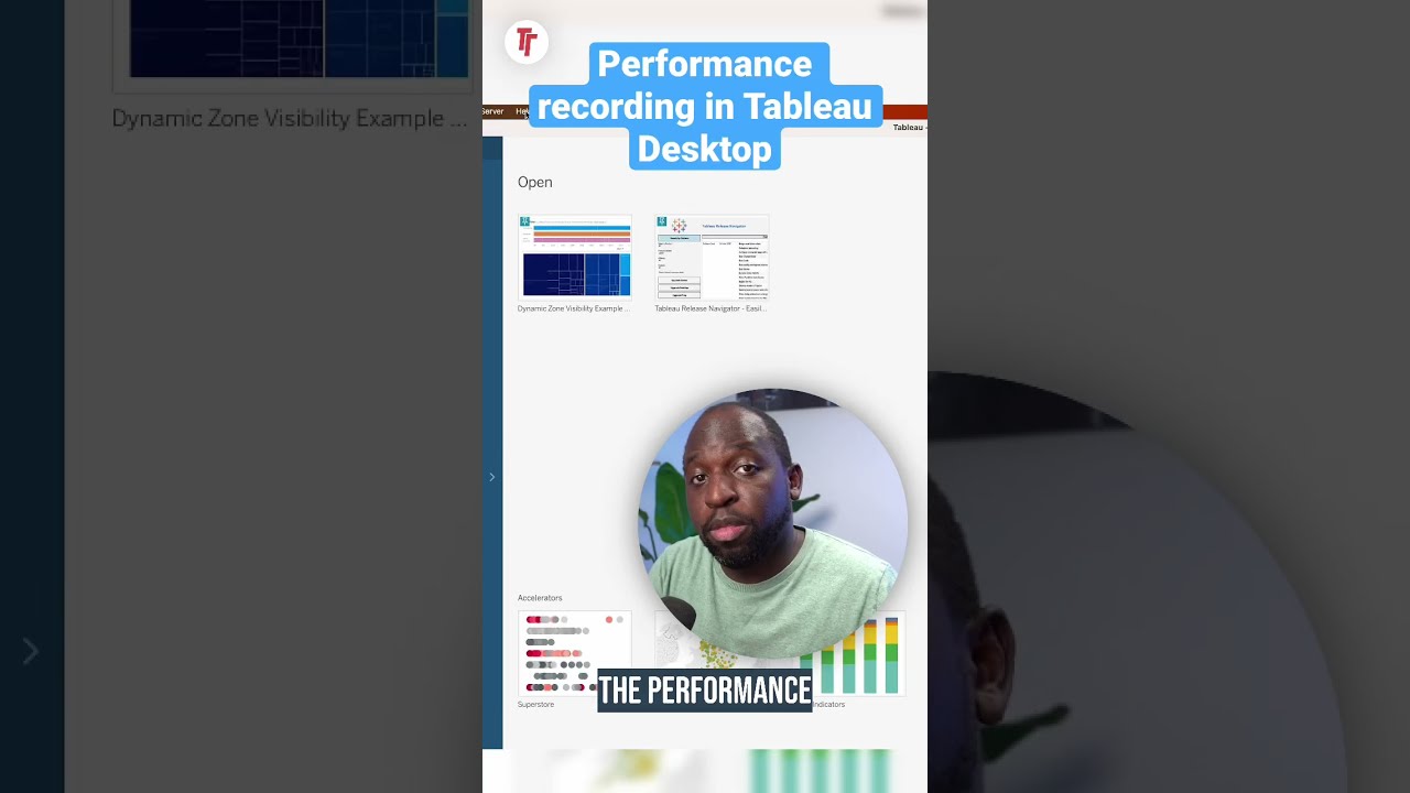 How to start a performance recording in Tableau Desktop
