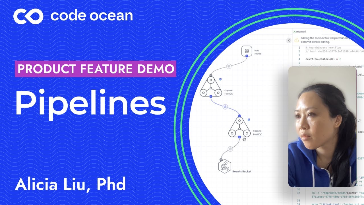 Pipelines | Code Ocean product feature demo
