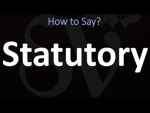 How to Pronounce Statutory? (CORRECTLY)