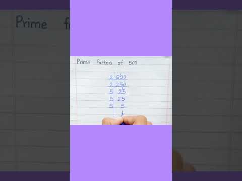 Prime factors of 500 #shorts