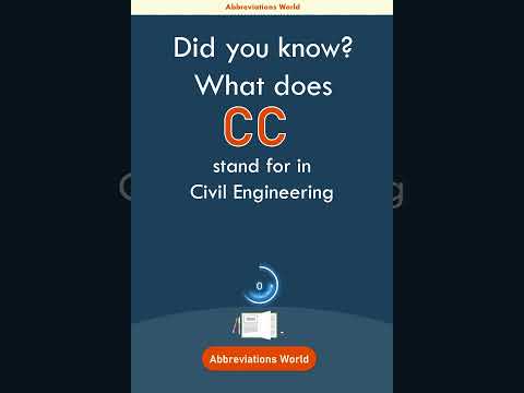 CC Abbreviation stands for, CC Abbreviation Full Form, What does CC mean in Civil Engineering