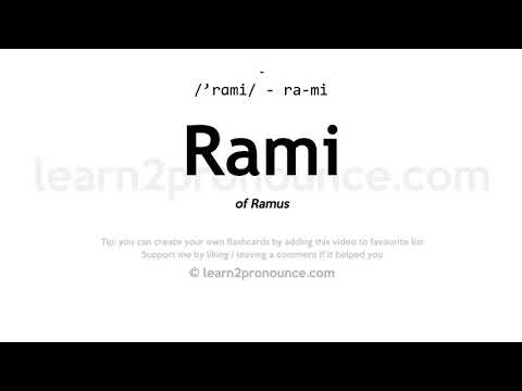 Pronunciation of Rami | Definition of Rami