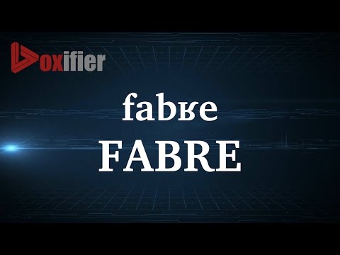 How to Pronunce Fabre in French - Voxifier.com