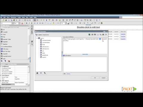 Learn IBM Cognos 10 Report Studio Tutorial Linking to Google Maps using HYPERLINK object ...