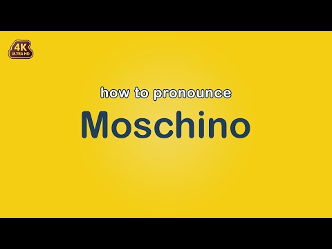 how to pronounce Moschino 【Brand Name】