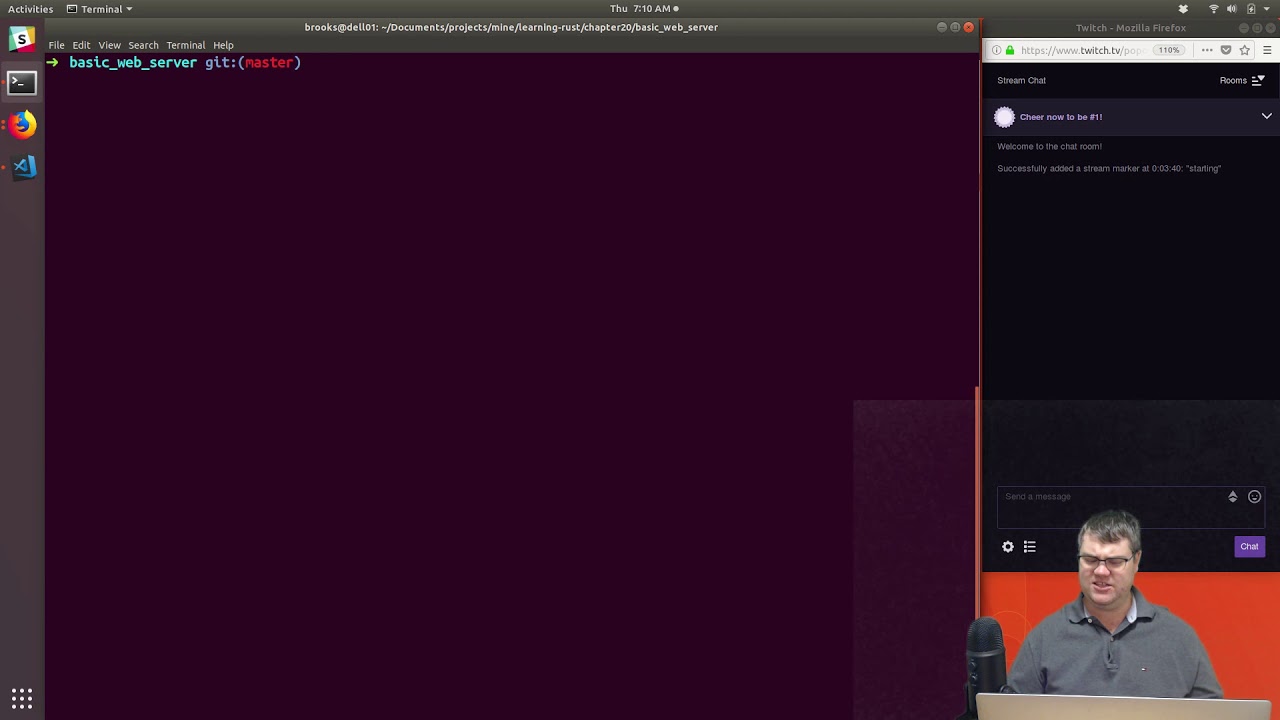 final project, a multi-threaded web server - The Rust Book chapter 20 (part 69)