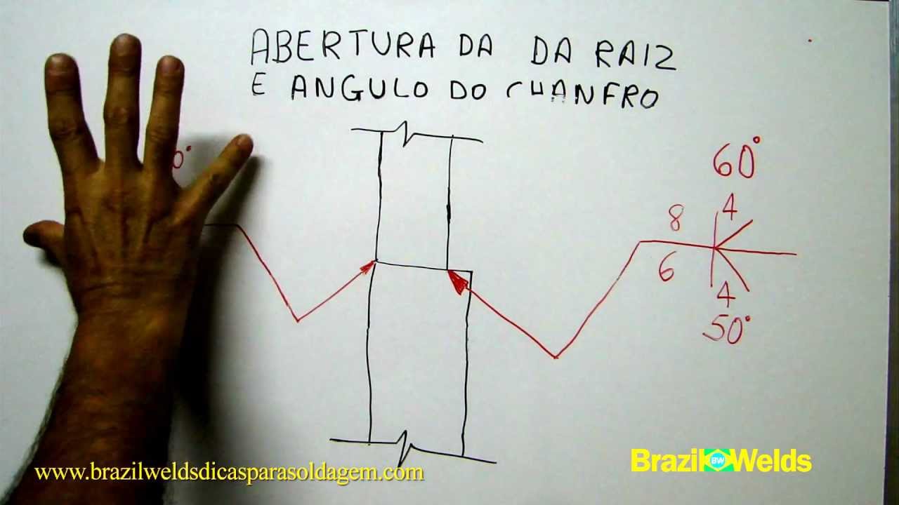 Simbologia de Soldagem, Aula 2, Abertura da Raiz e Angulo do Chanfro