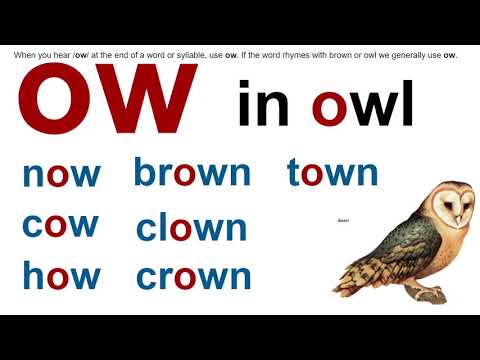 Easy Spelling Pattern: OU in Out, OW in Owl, OW in Bowl (LONG VERSION) (Spelling List 9)