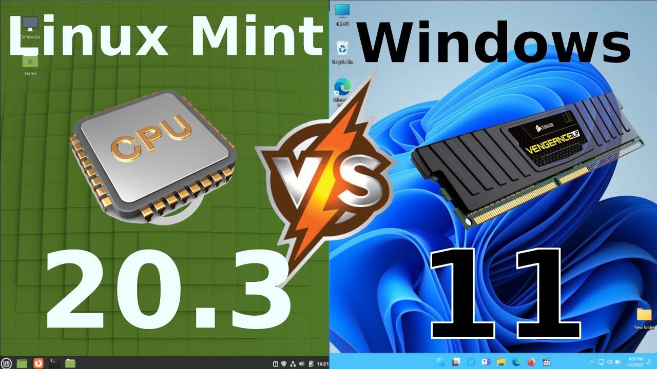 Linux Mint 20.3 vs Windows 11: RAM