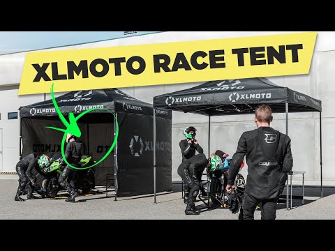 XLMOTO Easy-Up Race Tent with Walls Black - Now 42% Savings - 24mx.co.uk