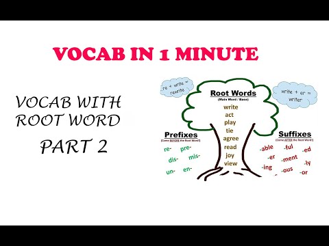 English Vocab with Root Word | Mater| Part 2 | SSC | UPSC | Bank PO | Various Entrance Exam |
