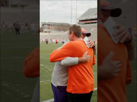 Coach Swinney meets Coach Poppie and his family inside Death Valley ππ