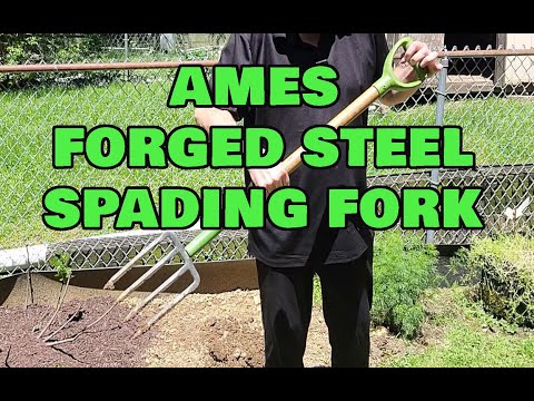Tough, durable AMES 4 Tine Forged Steel Spading Fork