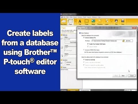 Creating Labels from a Database Using Brother's P-Touch Editor 5